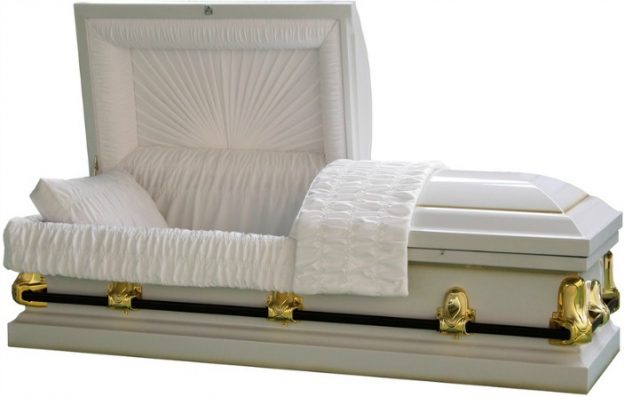 white casket | Los Angeles Caskets