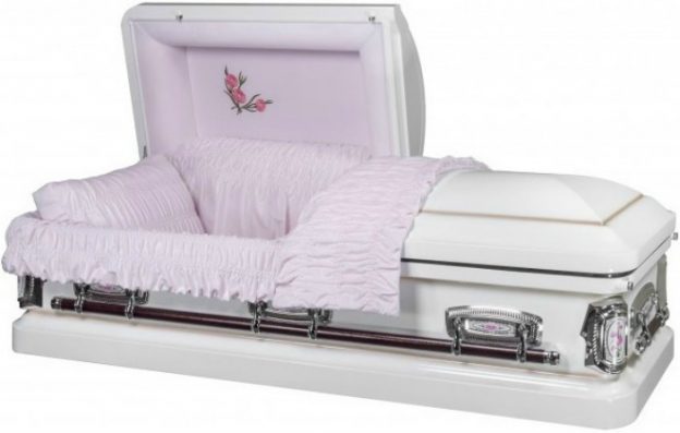 'Prime Rose' Antique White Finish | Los Angeles Caskets